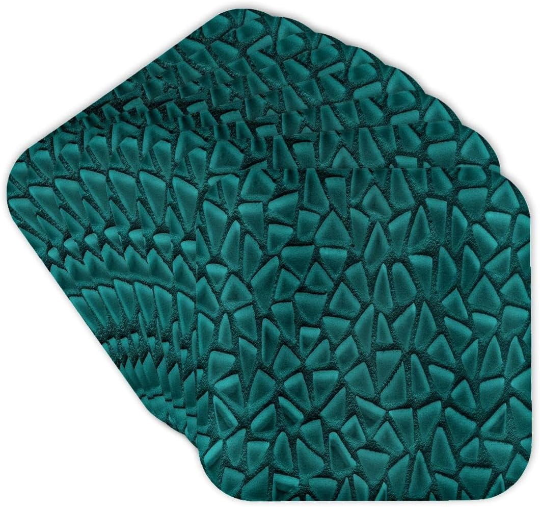 Teal Triangle Glass Mosaic Look - One Dimensional Design - Soft ...