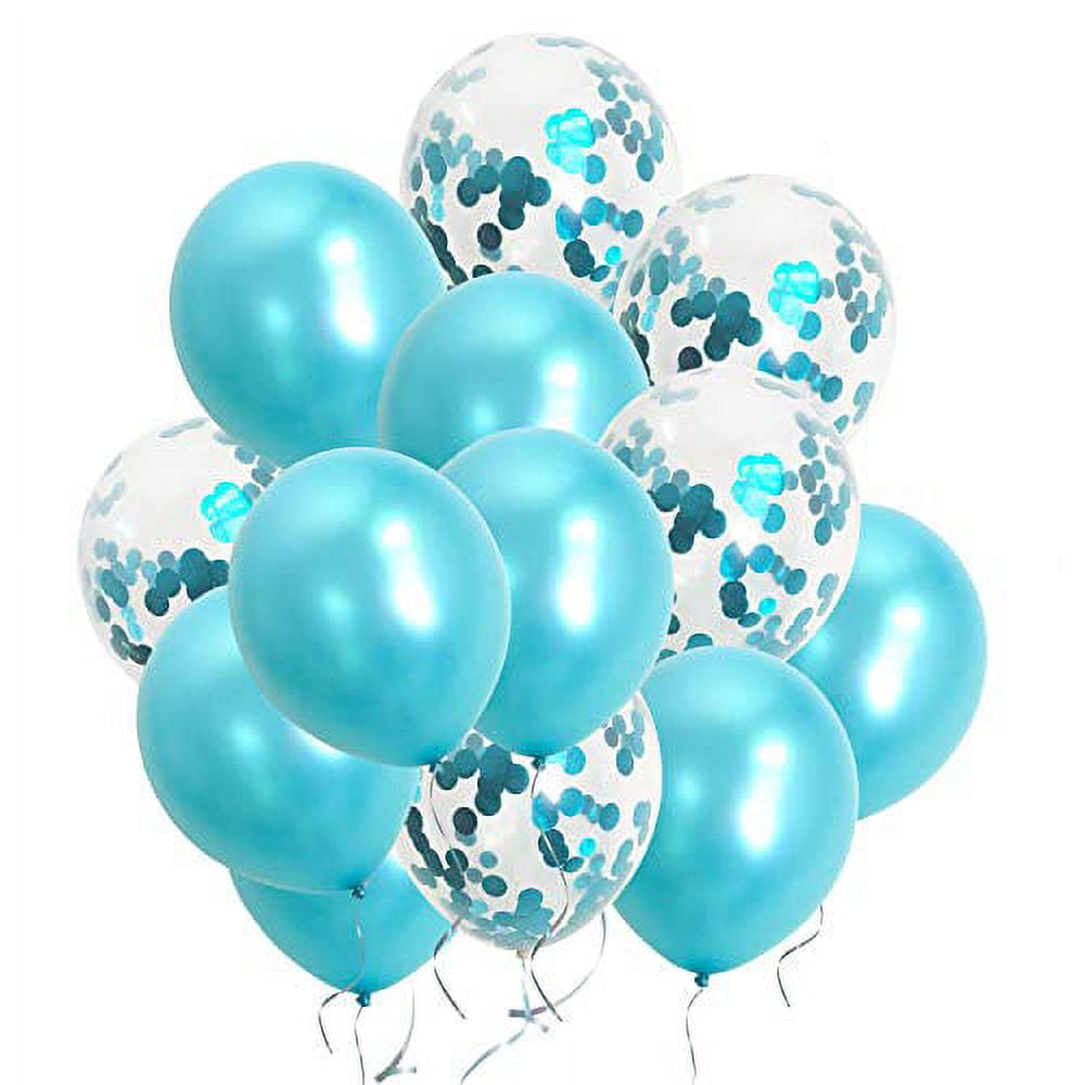 Teal Turquoise Balloons Turquoise Confetti Balloons for Birthday ...