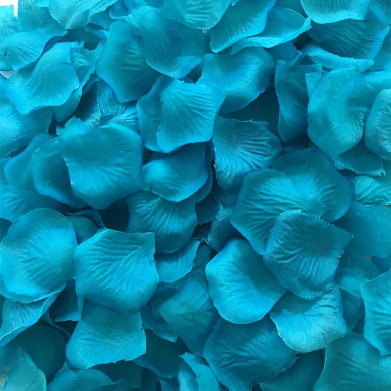 Teal Turquoise Blue Rose Flower Petals Beach Wedding Confetti Dinner ...