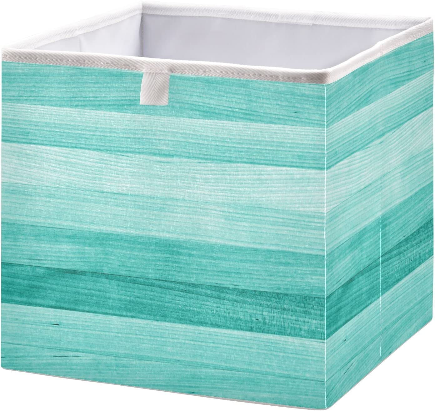 Teal Turquoise Green Storage Baskets for Shelves Foldable Collapsible ...