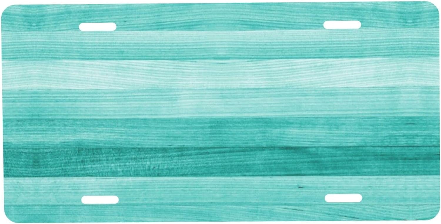 Teal Turquoise Green Wood Decorative Car Front License Plate,Vanity Tag ...