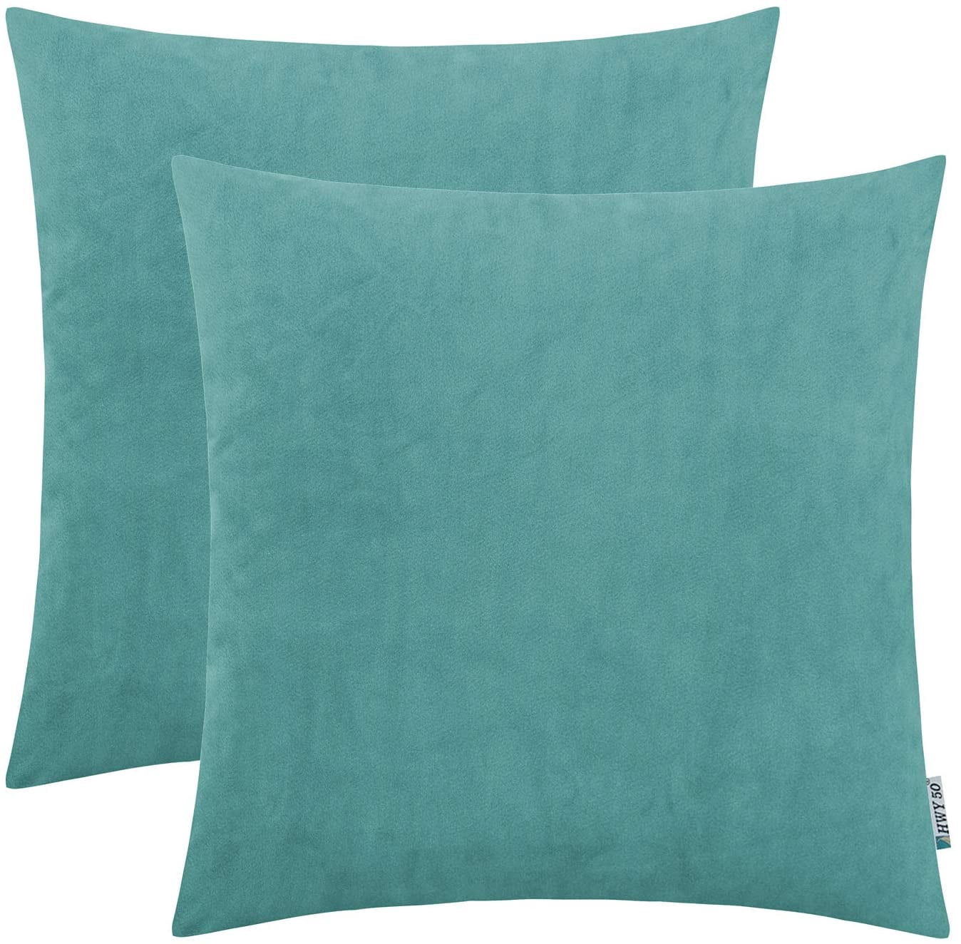 Teal Turquoise Throw Pillow Covers Set 16x16 inch for Couch Sofa Bed ...