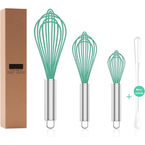 Teal Whisk, Professional Whisks For Cooking Non Scratch, Stainless ...