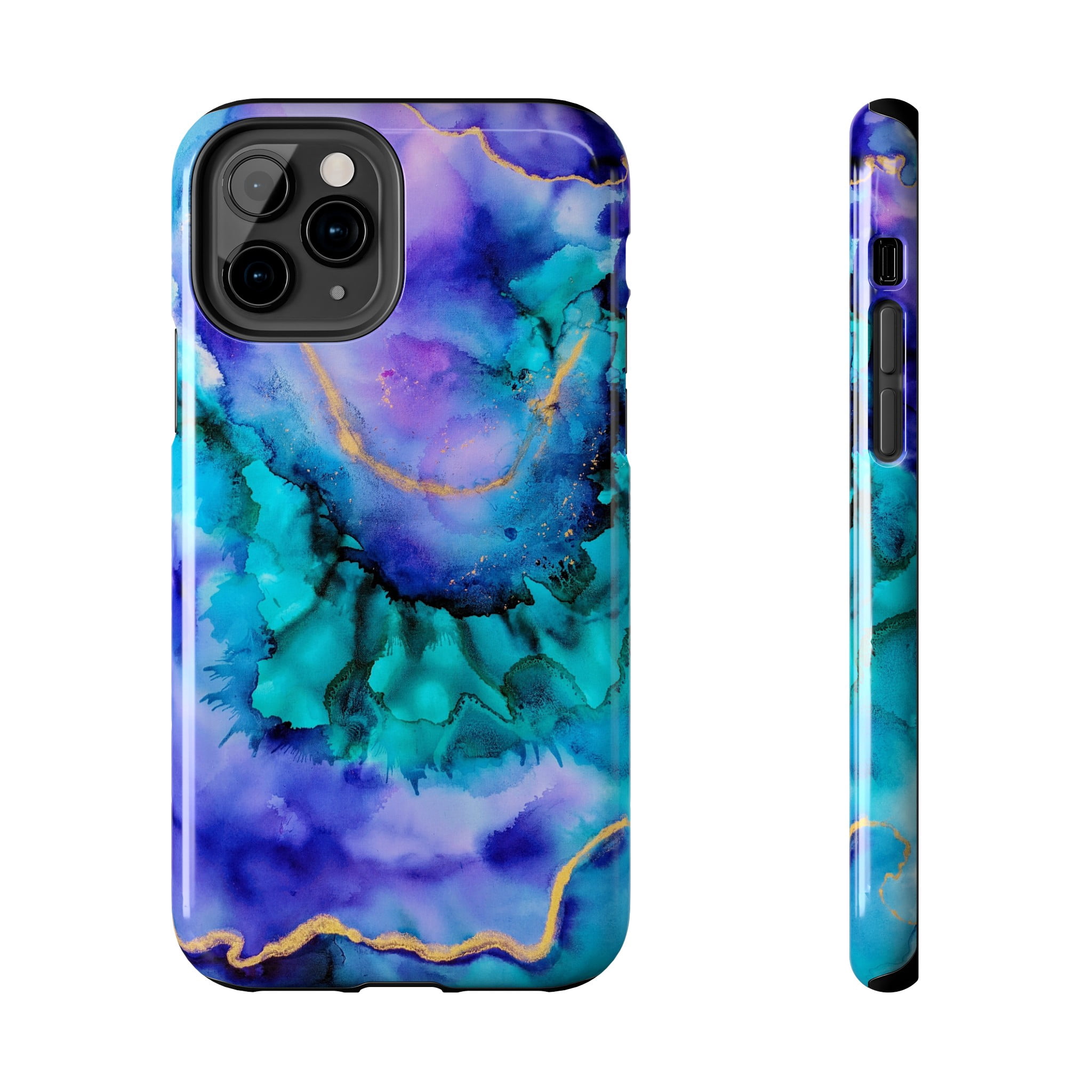 Teal and Purple Marble Tough Phone Cases - Walmart.com