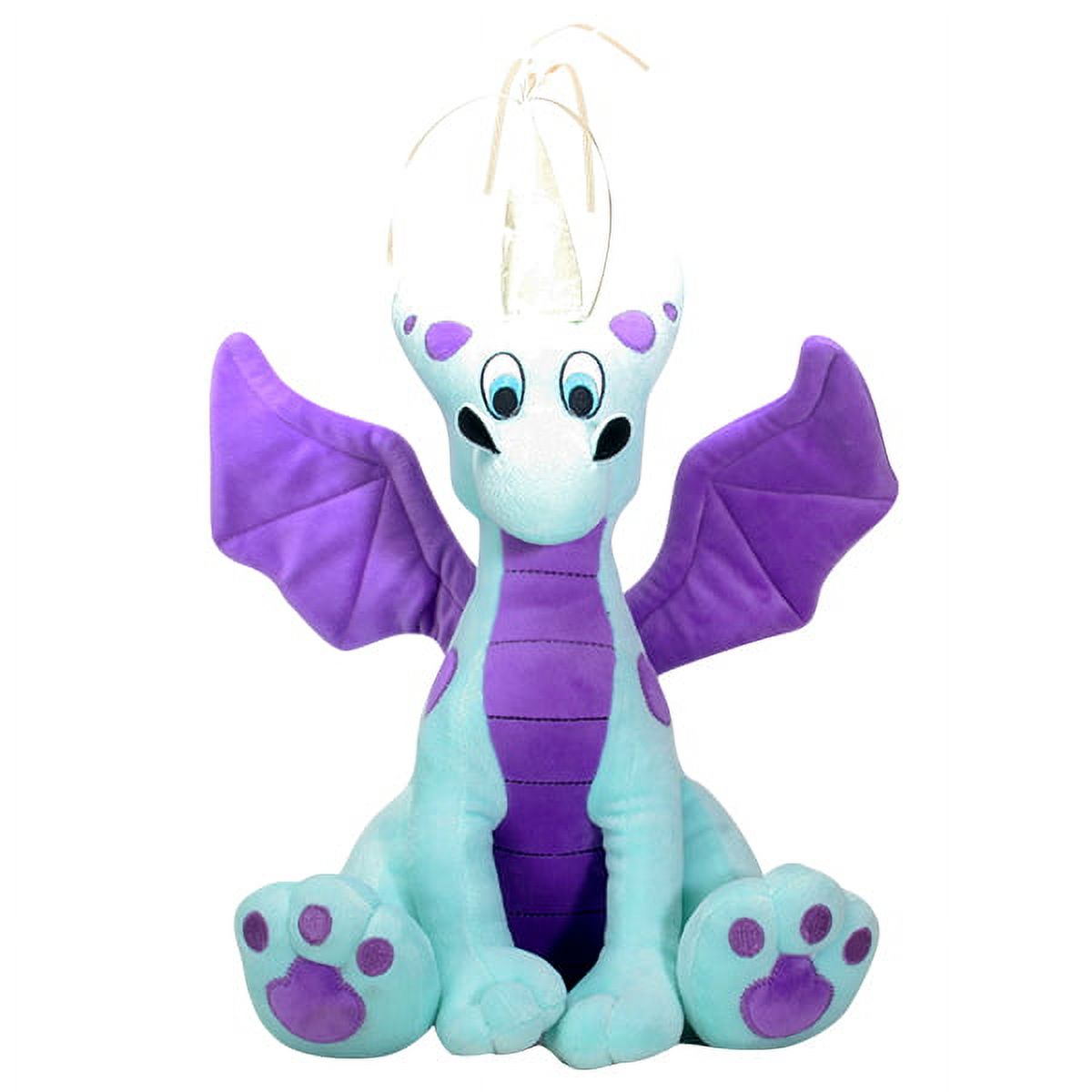 Teal and Purple Medieval Princess Dragon Plush with Crown - Walmart.com