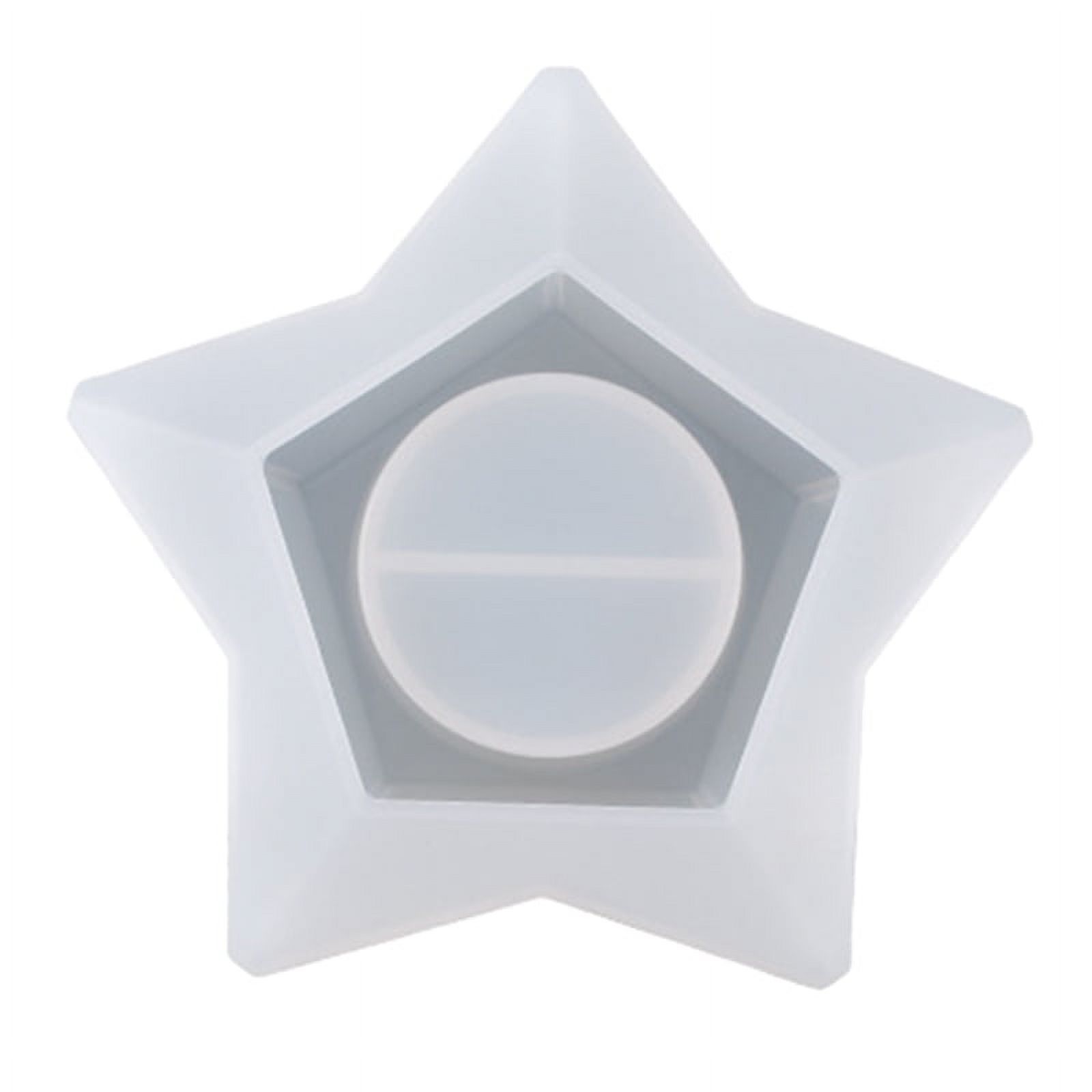 Tealight Candle Holder Silicone Mold 3D Rhombus Star Shape Candlestick ...