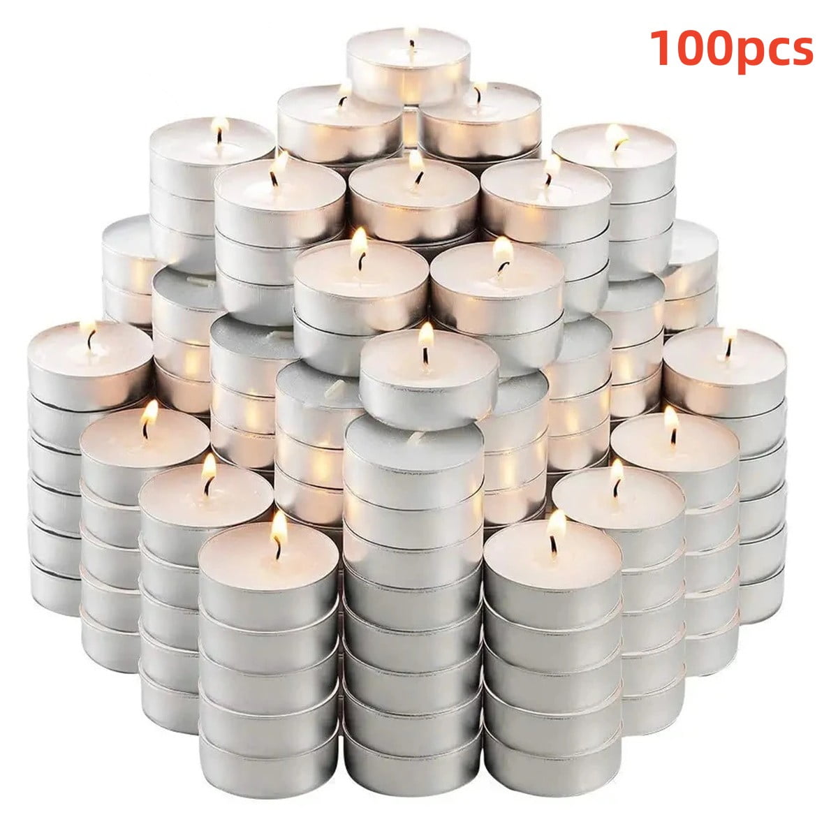 Tealight Candles, 4 Hours Unscented Tea Light Candles, Small Meditation ...
