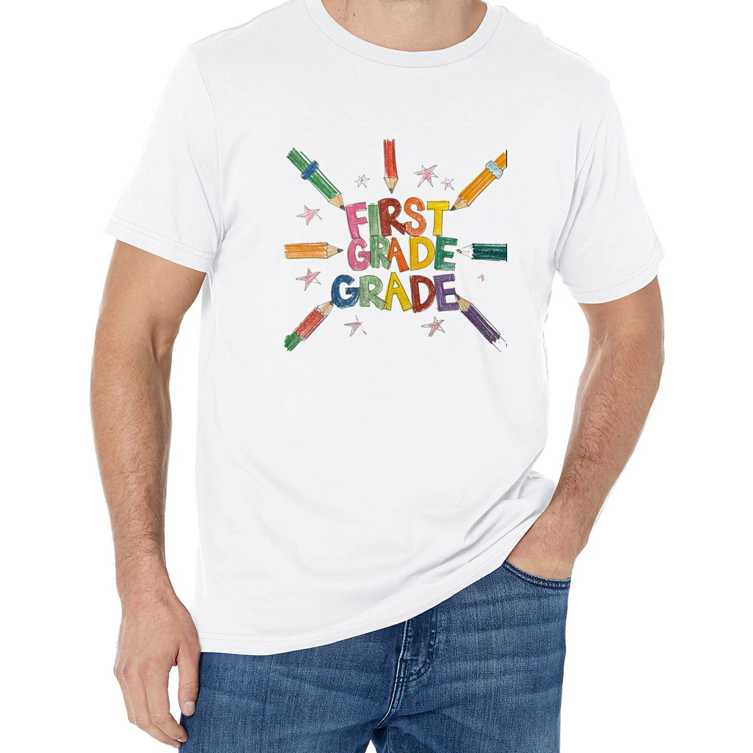 Team 1St First Grade Teacher Rainbow Back To School Student Raglan ...