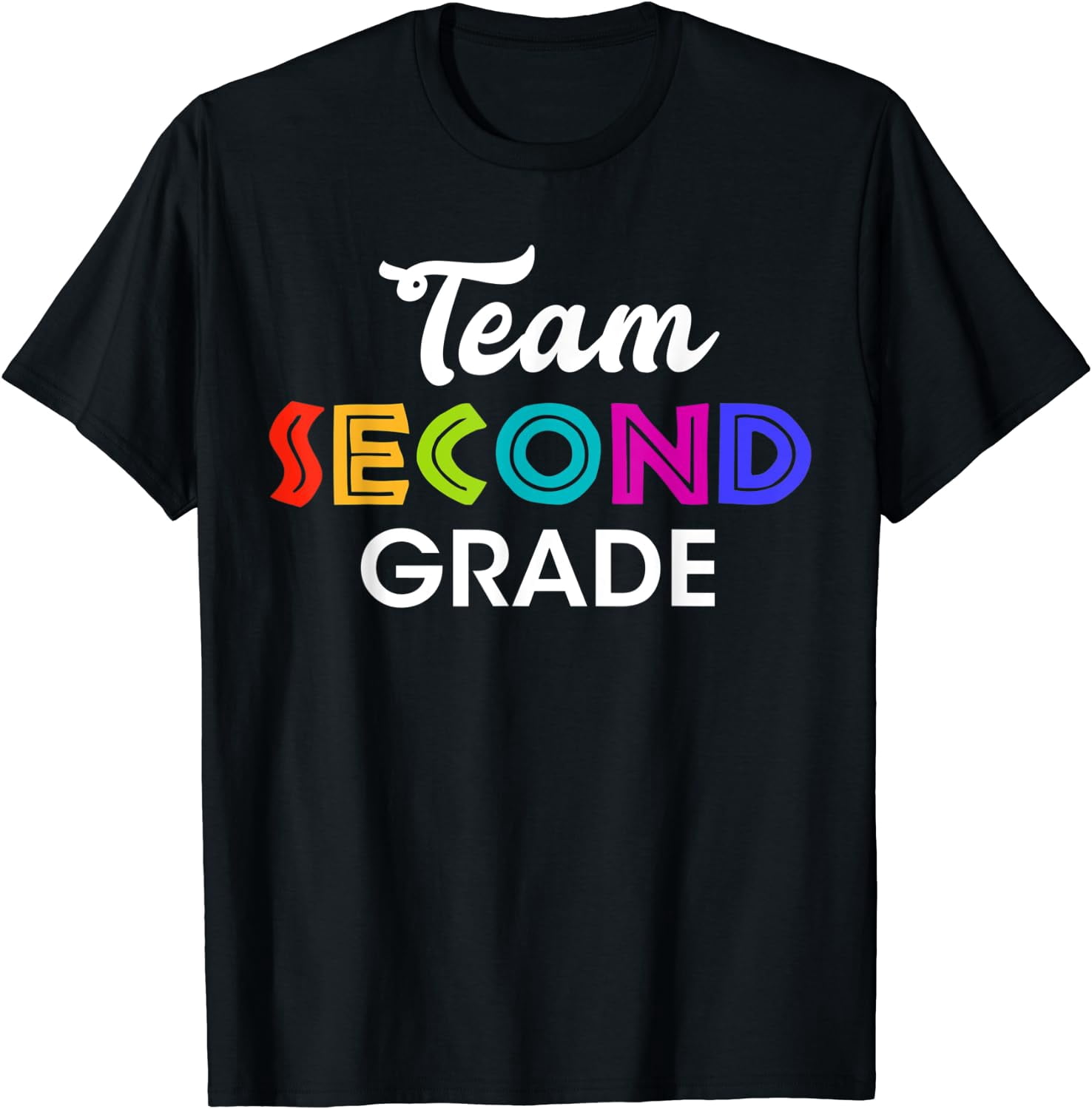 Team 2nd Grade Second Graders Back To School Season Print T-Shirt ...
