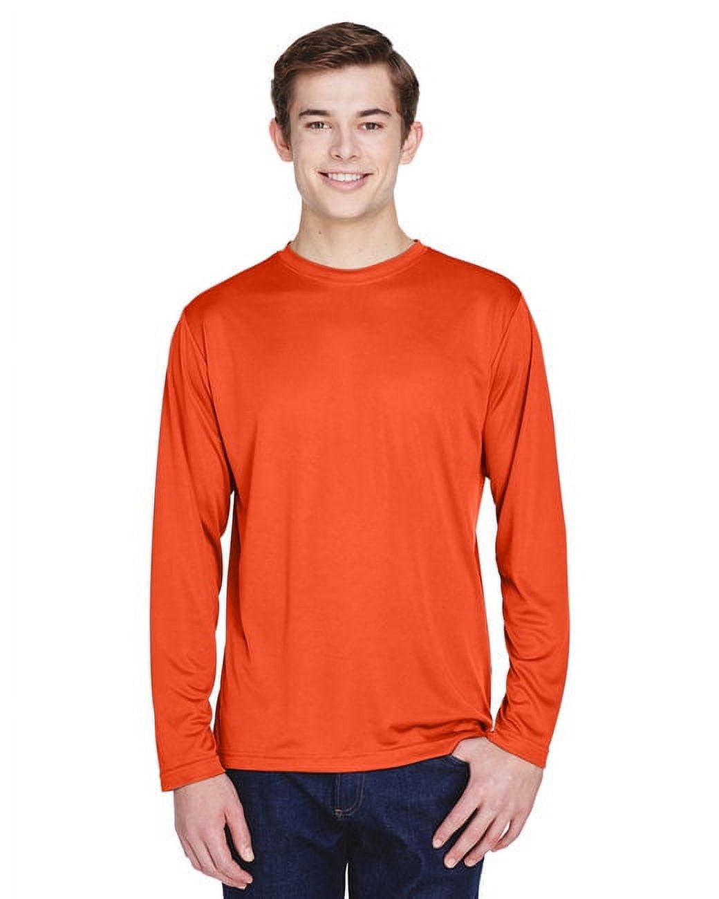 Team 365 TT11L Men's Quick Dry Zone Performance Long-Sleeve T-Shirt ...