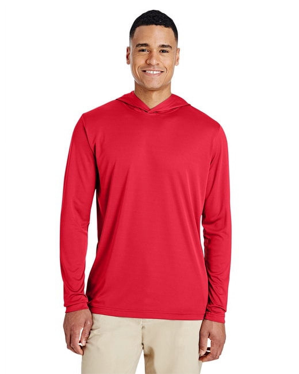 Team 365 TT41 Men's Zone Performance Hooded T-Shirt-Sport Red-S ...