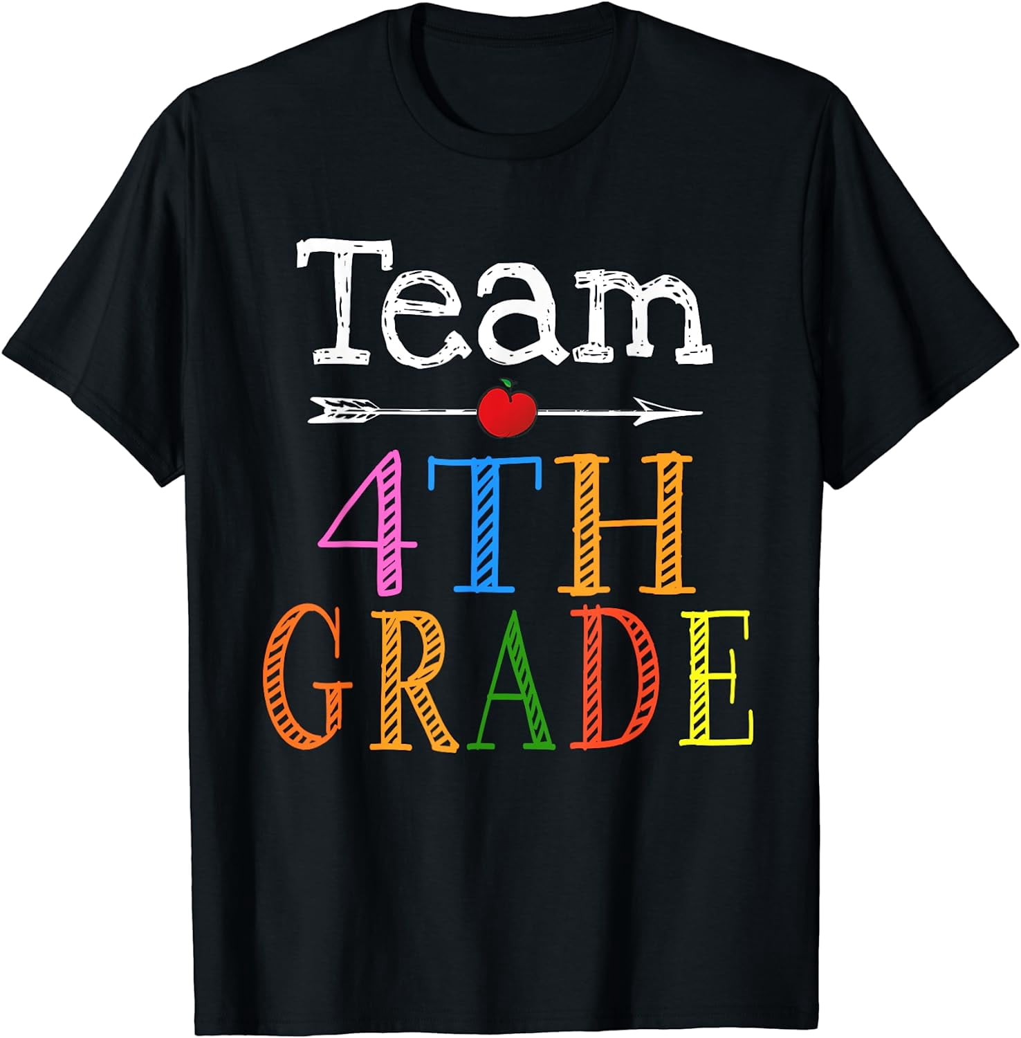 Team 4th Fourth Grade Teacher Student Back To School Funny T-Shirt ...