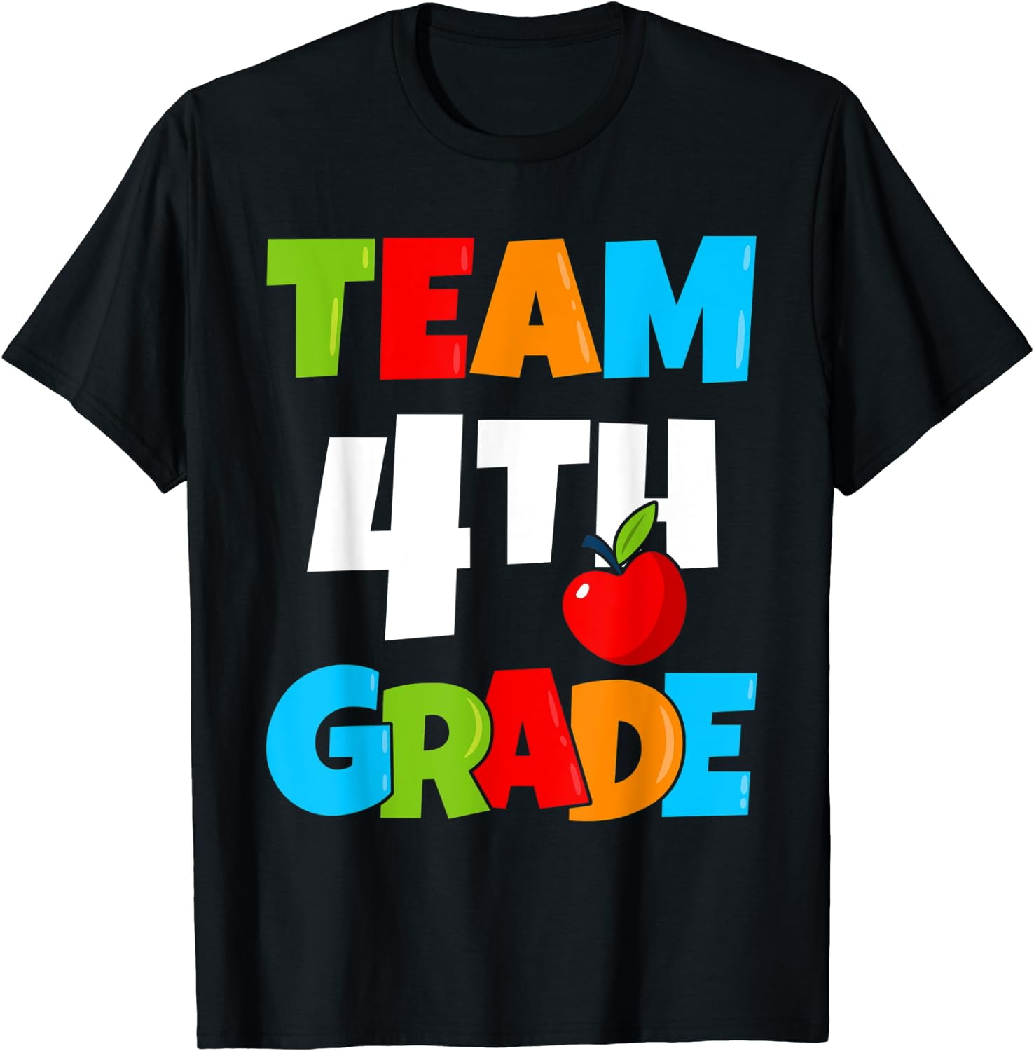 Team 4th Grade Student Teacher Cute Fourth Back to School T-Shirt ...