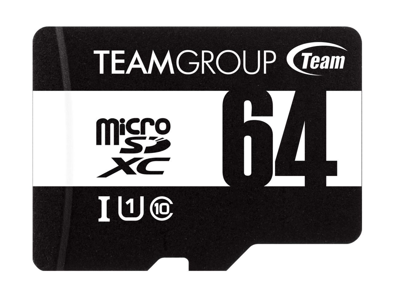 Team 64GB microSDHC UHS-I/U1 Class 10 Memory Card with Adapter, Speed ...