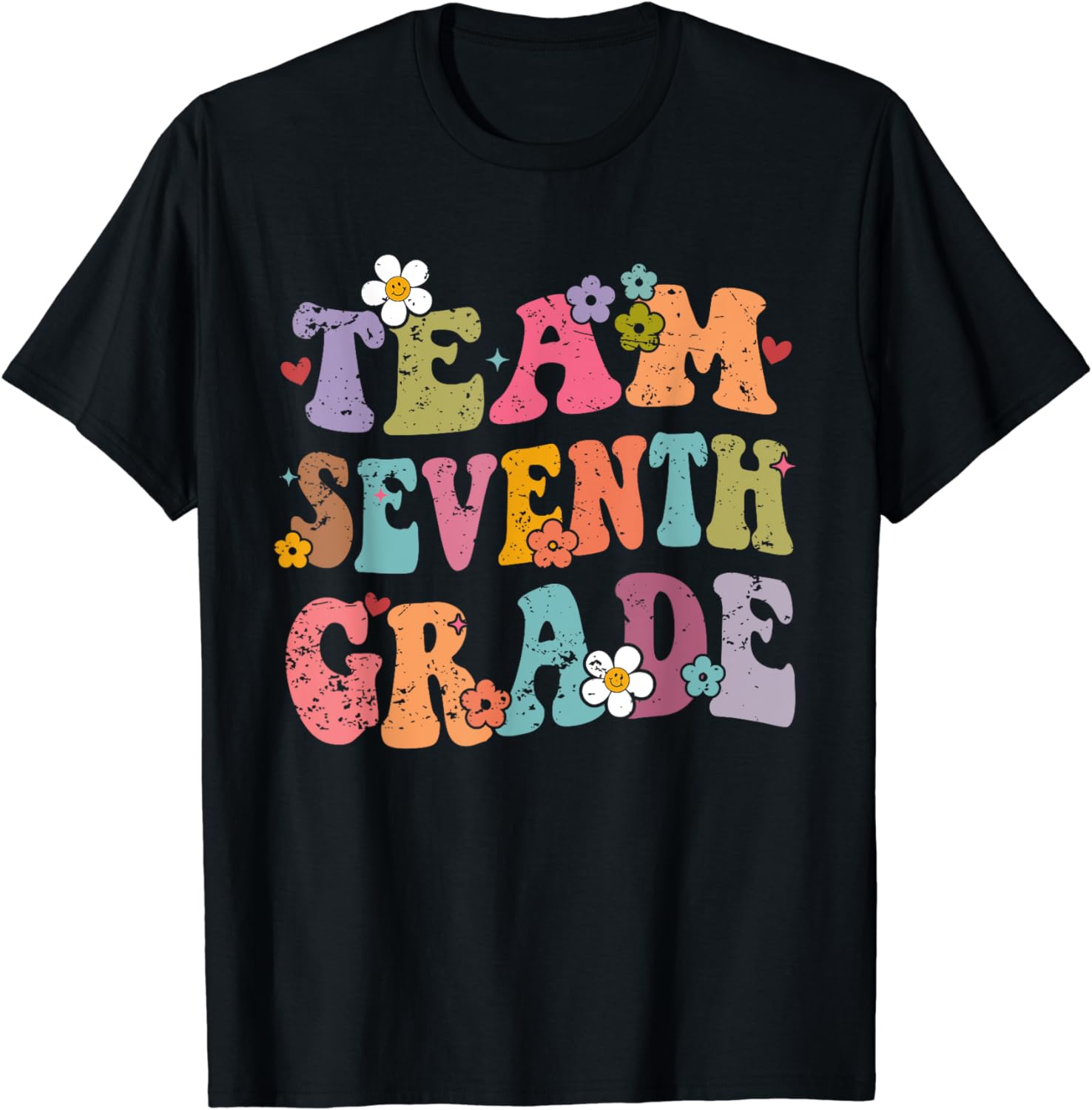 Team 7th Grade Groovy Back To School Gifts Teacher Student T-Shirt ...