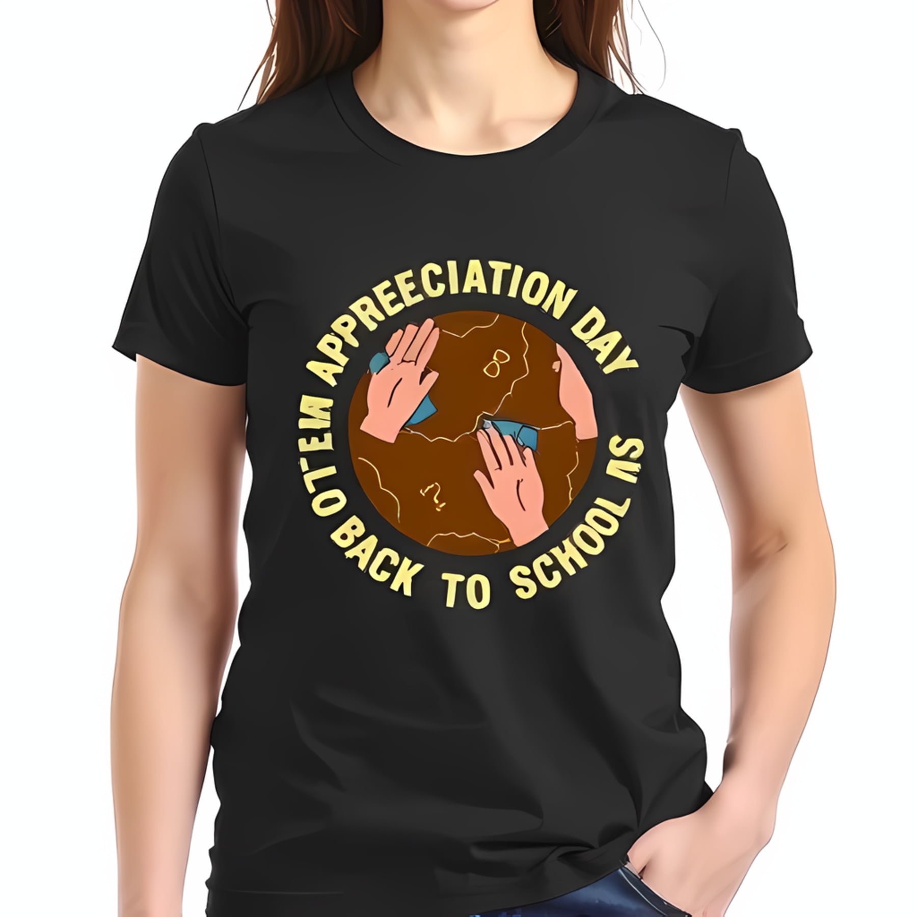 Team Appreciation Day Cotton Short Sleeve T-Shirt - Playful Graphic of ...