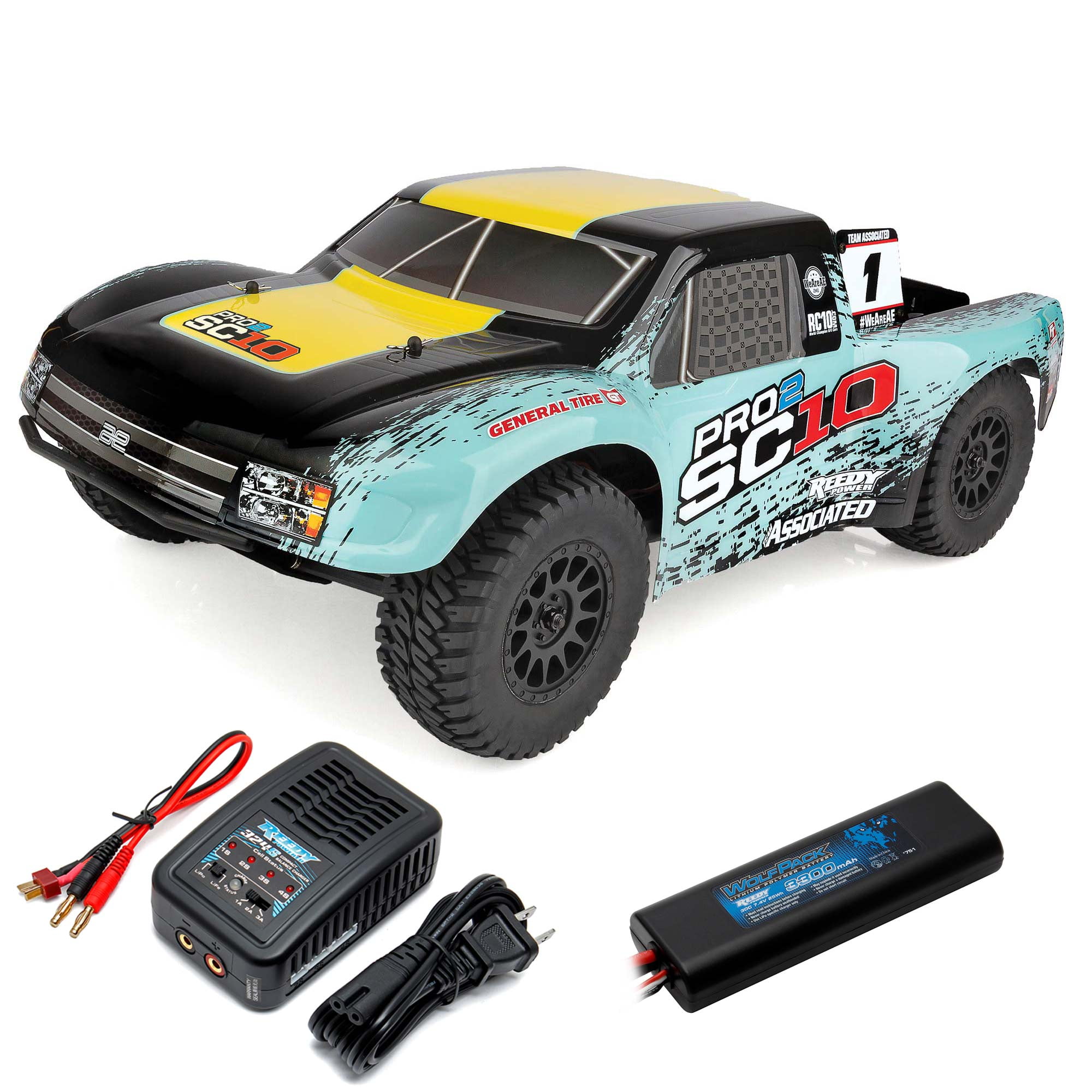 Team Associated 1/10 Pro2 SC10 Short Course Truck 2 Wheel Drive RTR ...