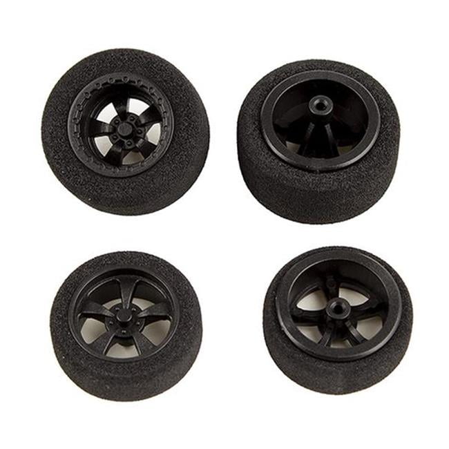 Team Associated DR28 Front/Rear Wheels and Tires mounted 2 ASC21446 ...