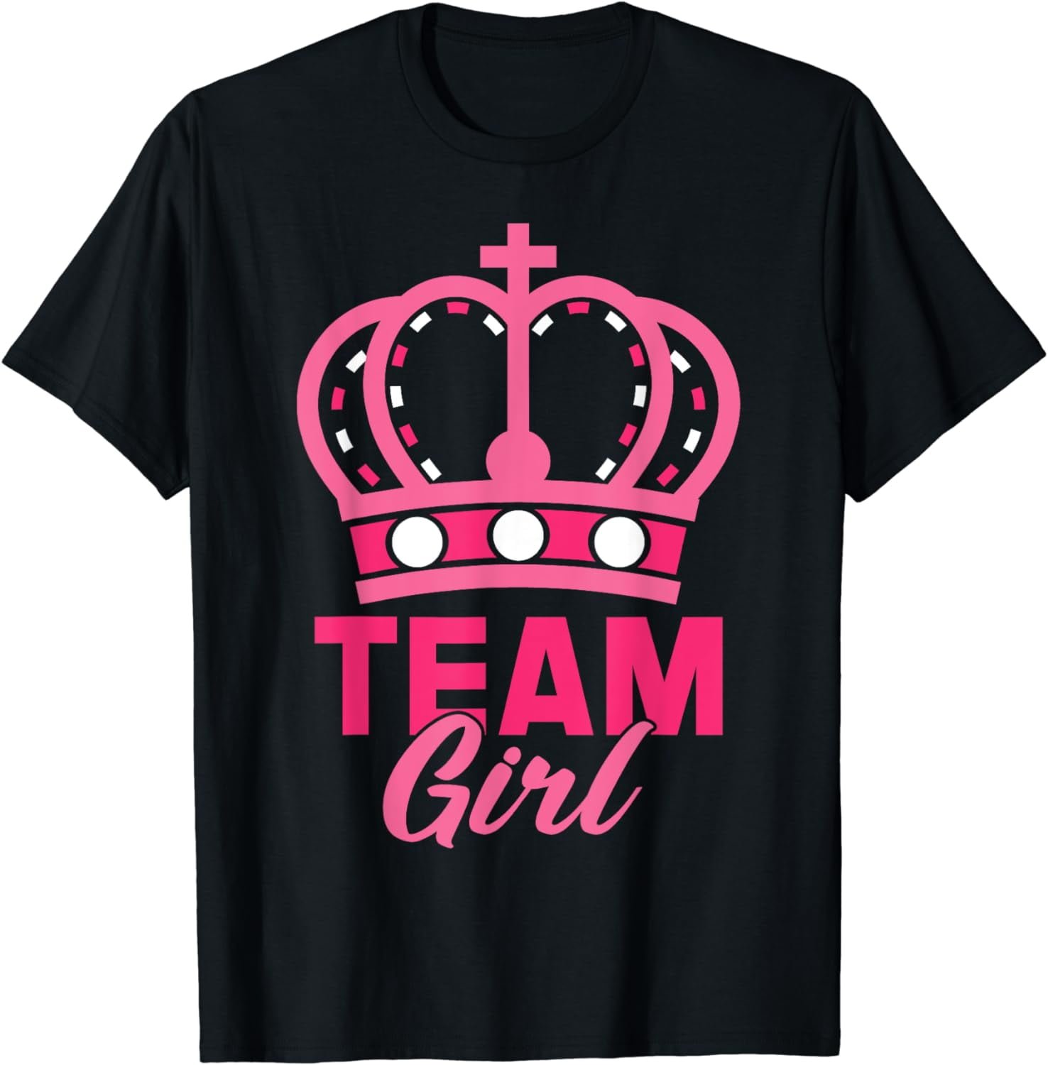 Team Baby Girl 2024 Family Pregnancy Gender Reveal Princess T-Shirt ...