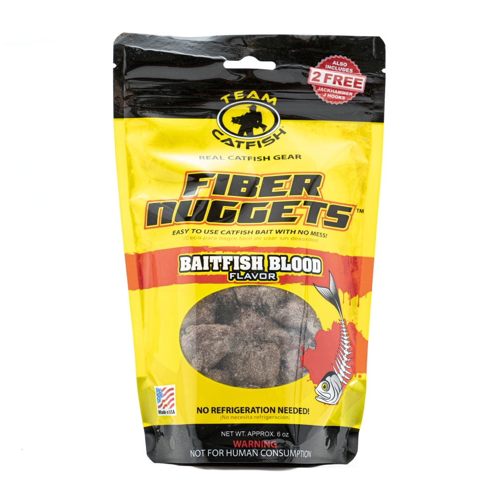 Team Catfish Bait Blood Fiber Nuggets - Catfish Attractant - Walmart.com