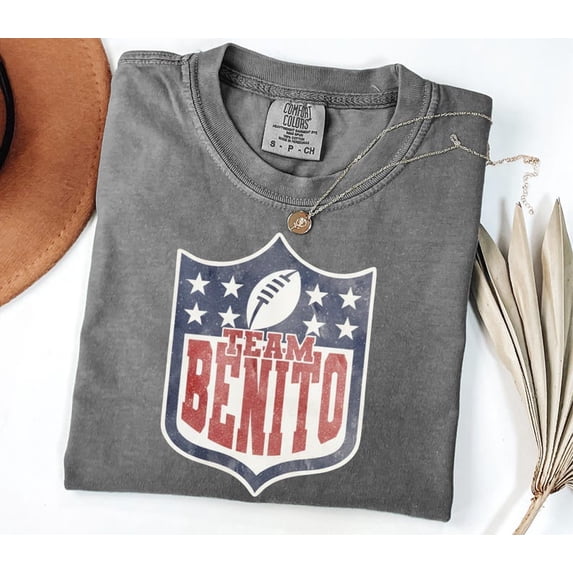 Team Benito T-shirt | Football Style Crewneck | Unisex Game Day Shirt ...