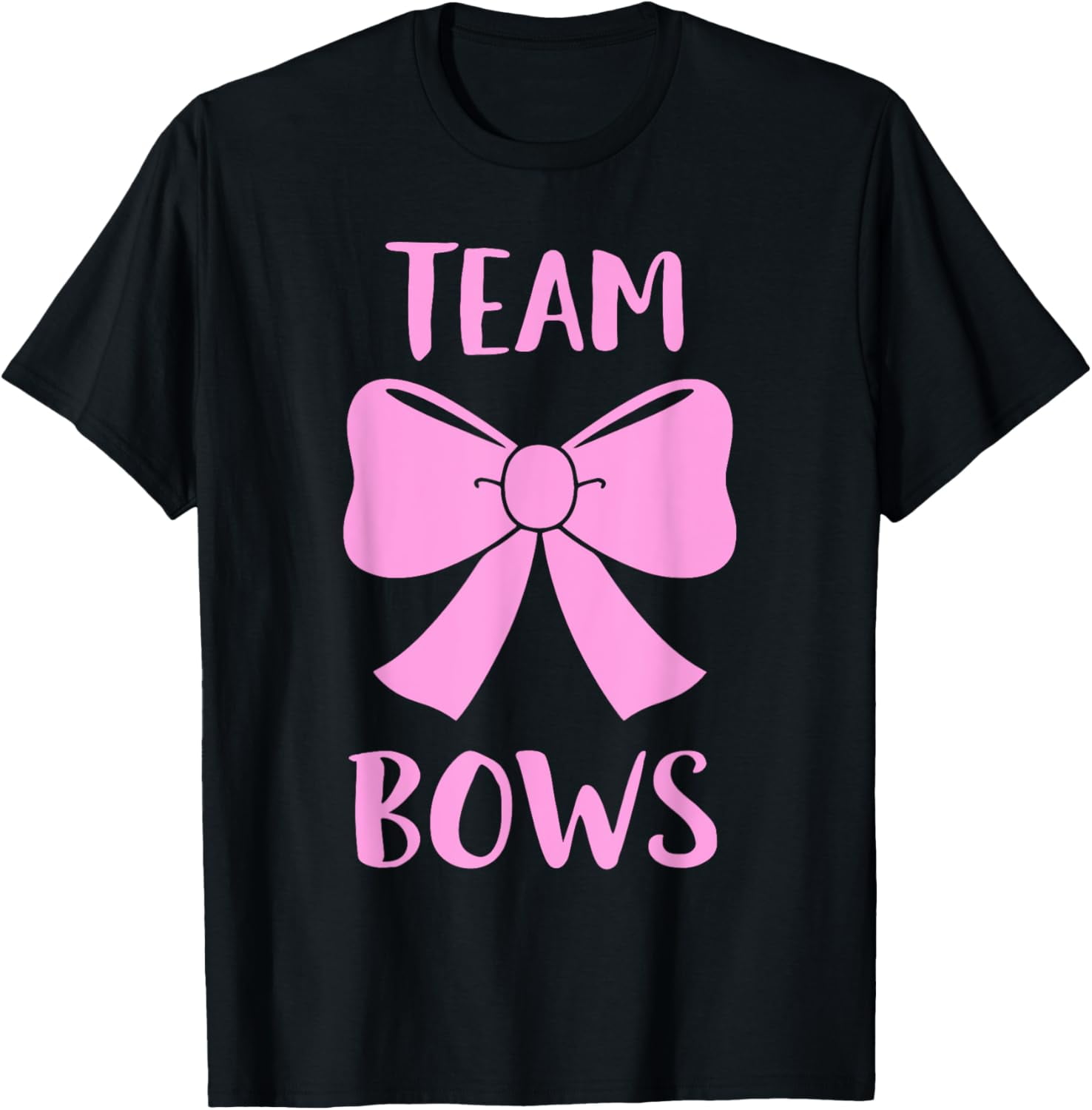 Team Bows Gender Reveal Design for Girls and Families T-Shirt - Walmart.com