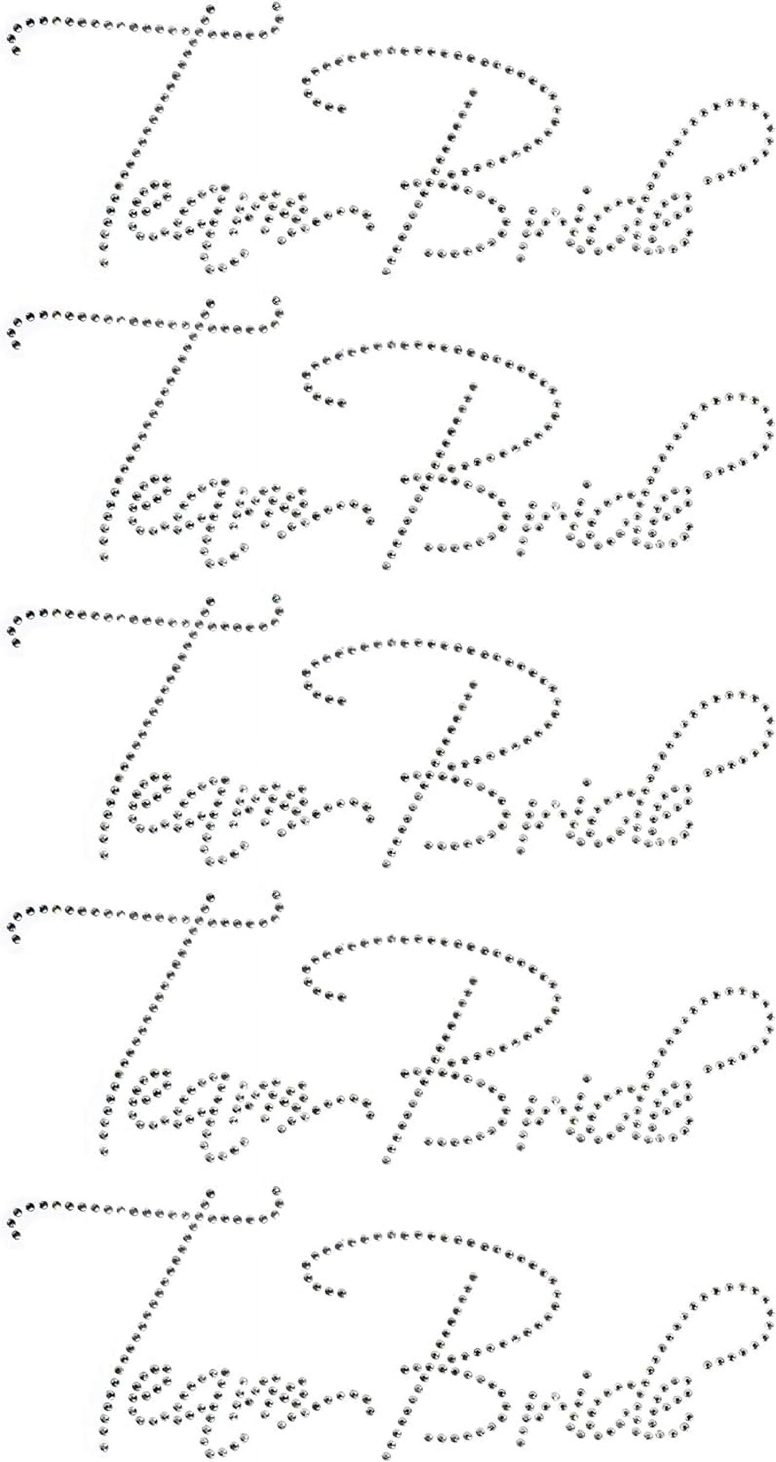 Team Bride Bridesmaid Clear Rhinestone Iron On Hotfix Transfer Bling