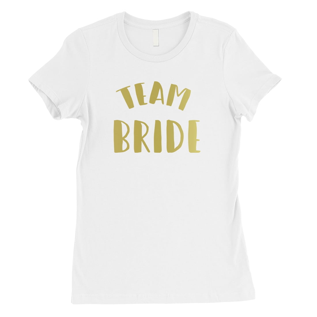 Team Bride-GOLD Womens White T-Shirt Gorgeaous Exhilirating Fun ...