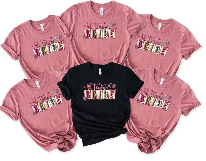 Team Bride Shirts, Bride Shirt, Bachelorette Party Shirts, Bridesmaid ...