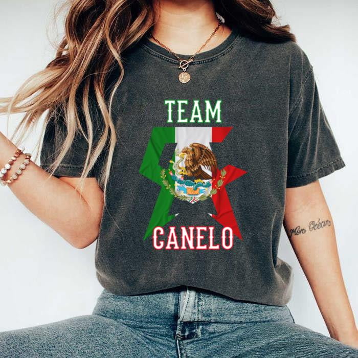 Team Canelo Alvarez Boxing Champion Saul Fan Box Comfort Color T-Shirt ...