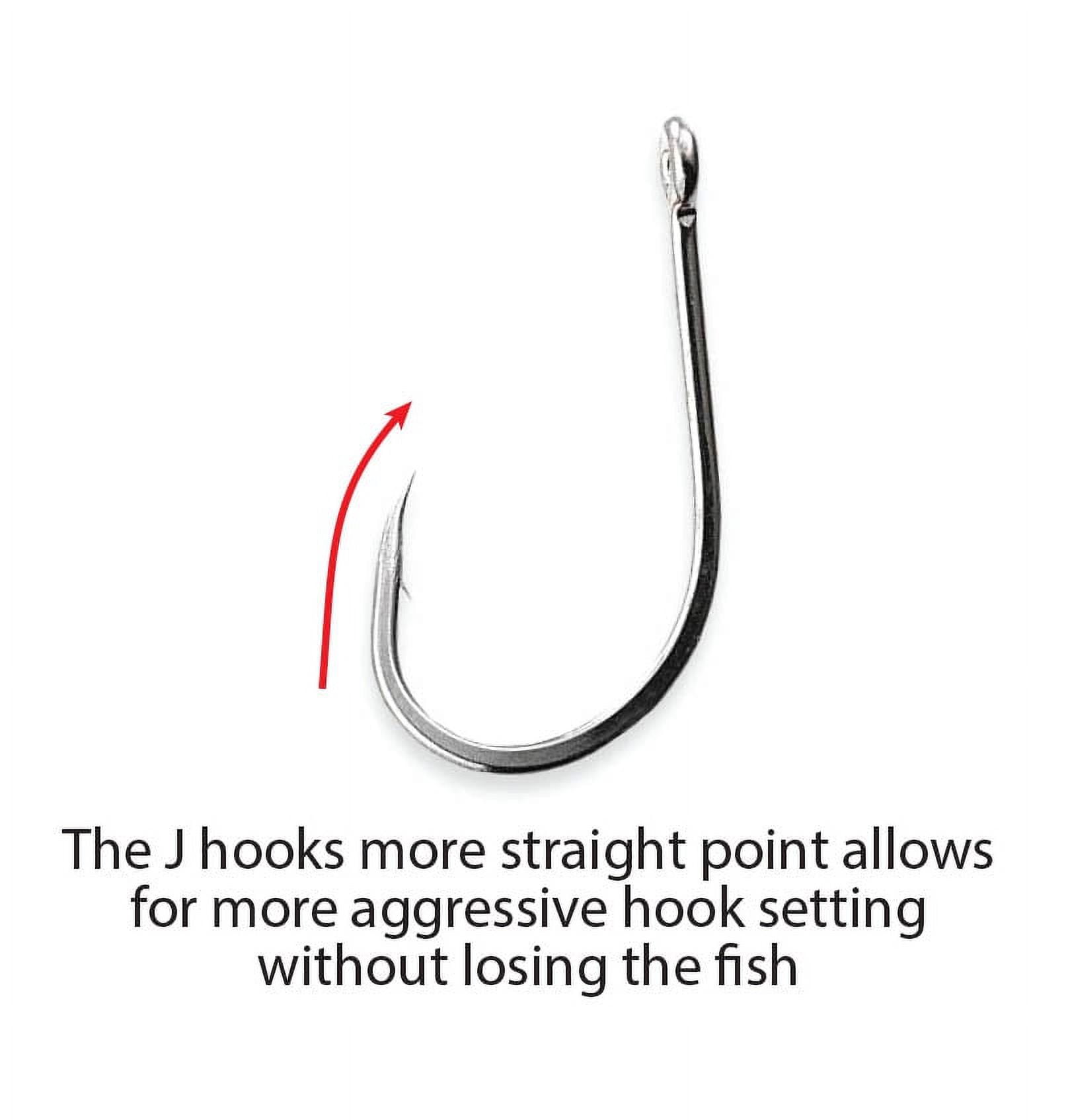 Team Catfish Jackhammer 4/0 Forged Steel J Hook, Super Sharp, Wide Gap ...