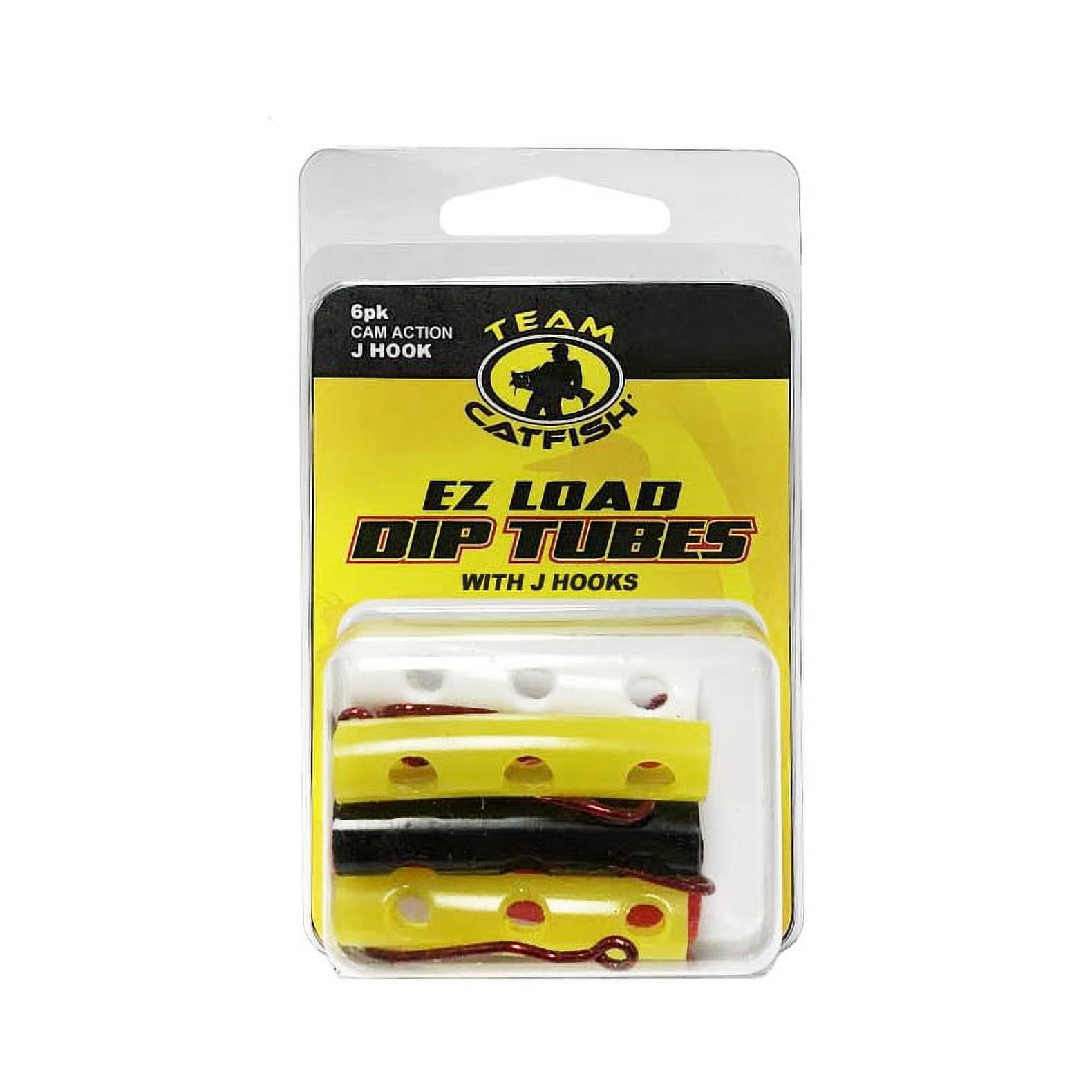 Team Catfish Multi-Color Dip Tube 6pk J-Hook for Fishing Bait Chum ...