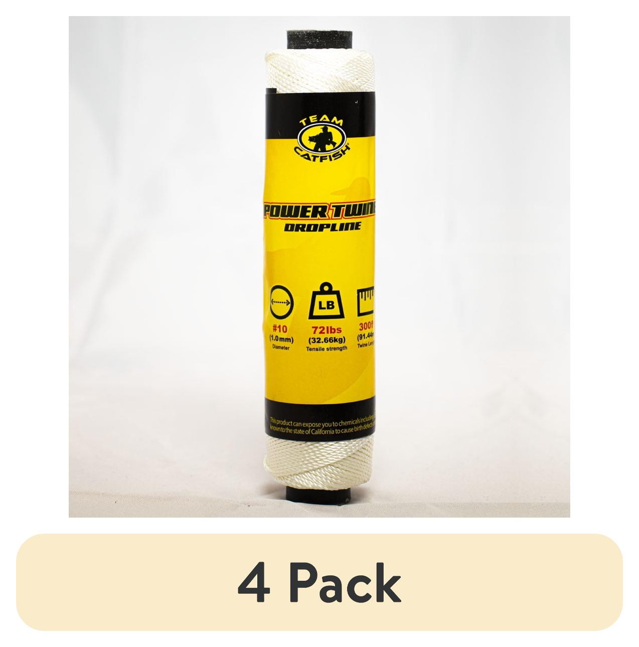 (4 pack) Team Catfish Power Twine 300ft 72lb test white - Walmart.com