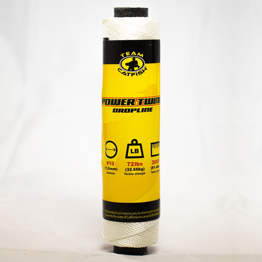 Team Catfish Power Twine 300ft 72lb Test White Fishing Line for Hunting ...