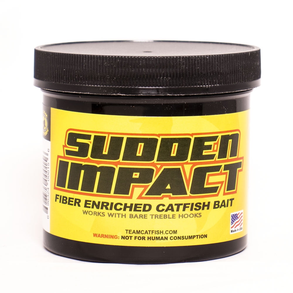 Team Catfish Sudden Impact Fiber Bait 12oz for Catfishing with Treble ...