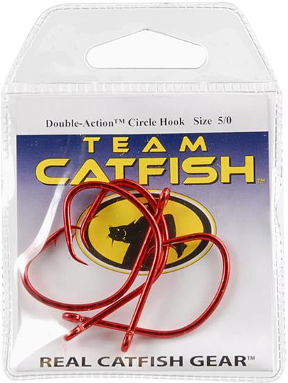 Team Catfish TC84Z-5/0 Double Action Circle Fishing Hook Size 5/0 - Walmart.com