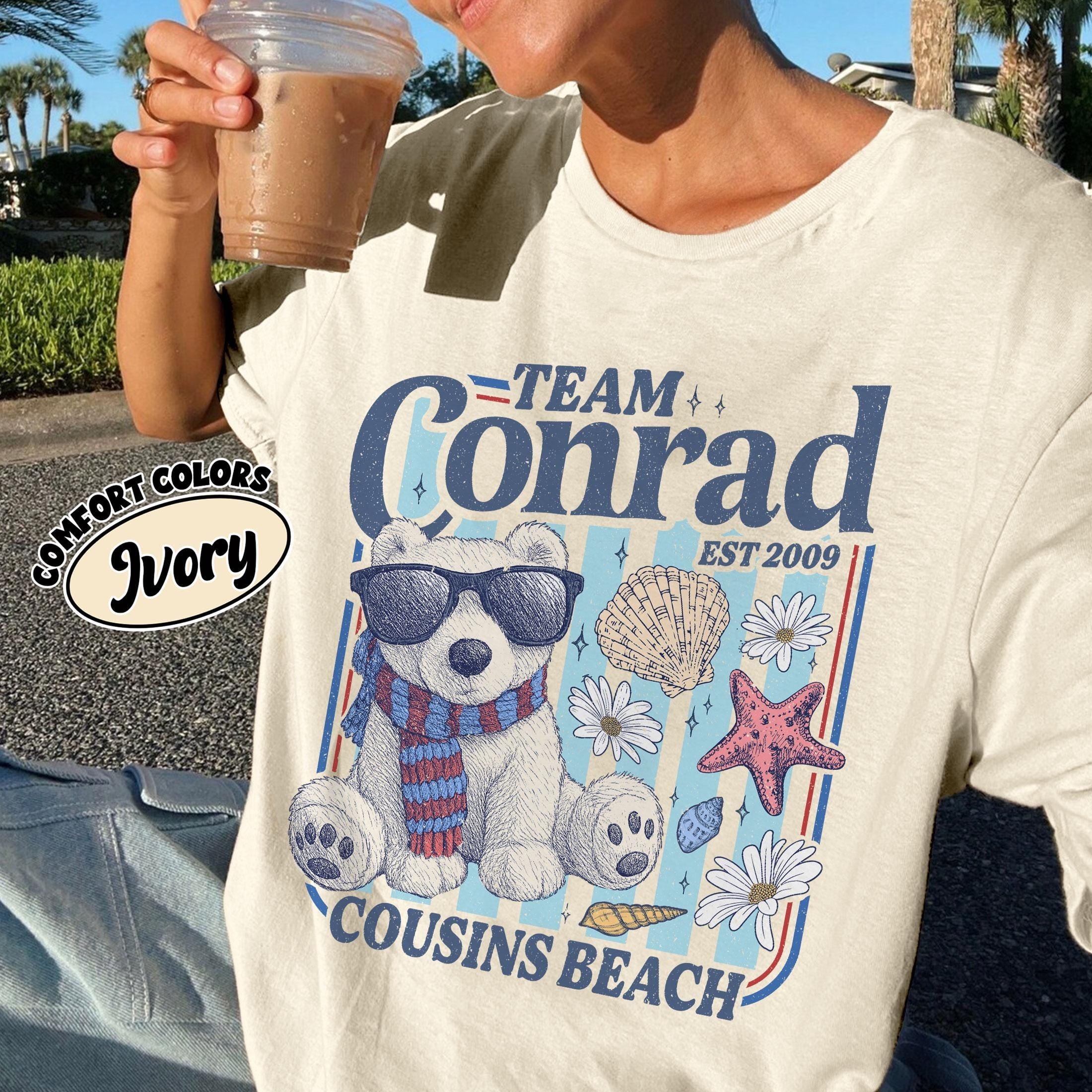 Team Conrad Junior Mint Bear Shirt Comfort Colors, Cousins Beach TSITP ...