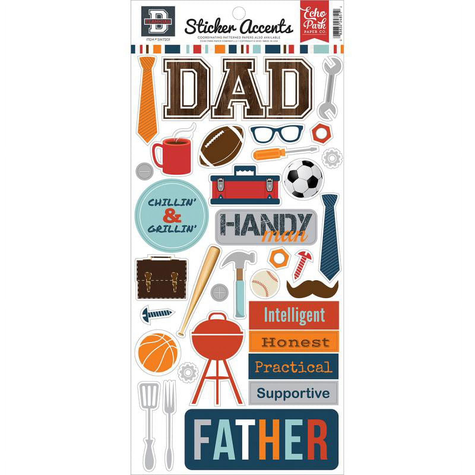 Team Dad Stickers 6"x13"- - Walmart.com