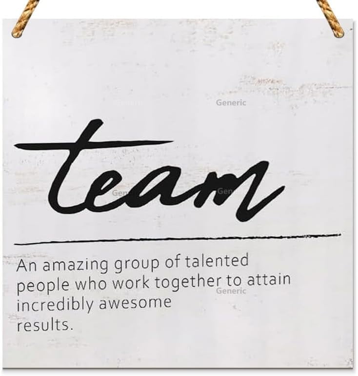 Team Definition Plaque Wooden Stand,Inspirational Teamwork Office ...