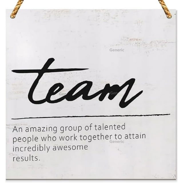 Team Definition Plaque Wooden Stand,Inspirational Teamwork Office ...