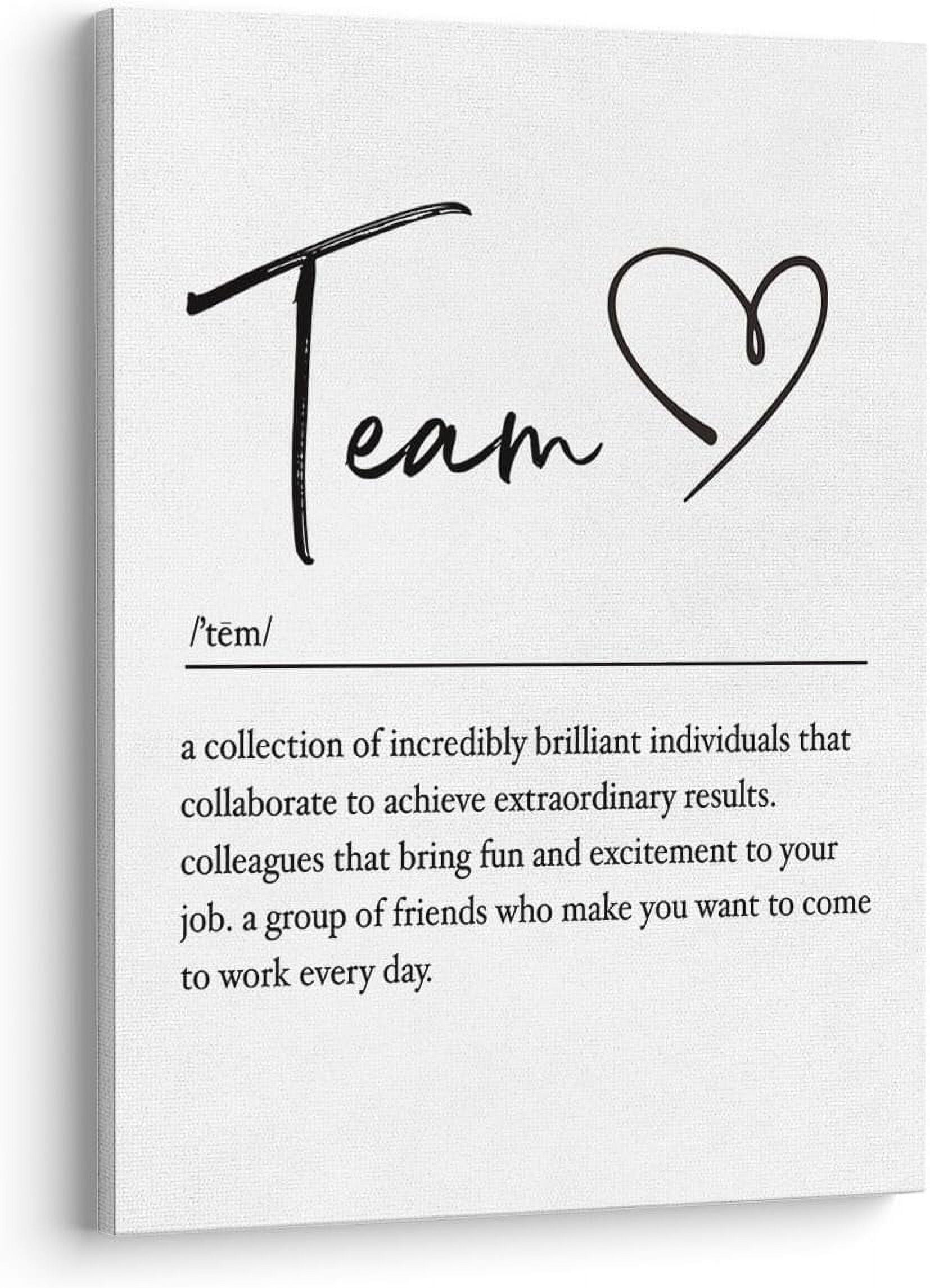 Team Definition Poster Teamwork Wall Art for Office Decor, Office ...