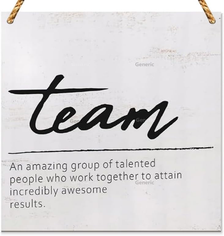 Team Definition Wood Plaque Inspirational Teamwork Office Wooden Plaque ...