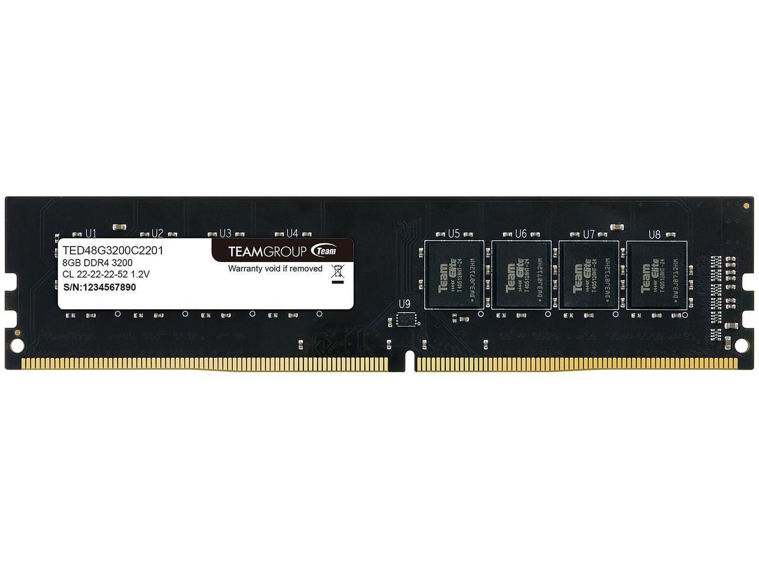Team Elite 8GB 288-Pin PC RAM DDR4 3200 (PC4 25600) Desktop Memory ...