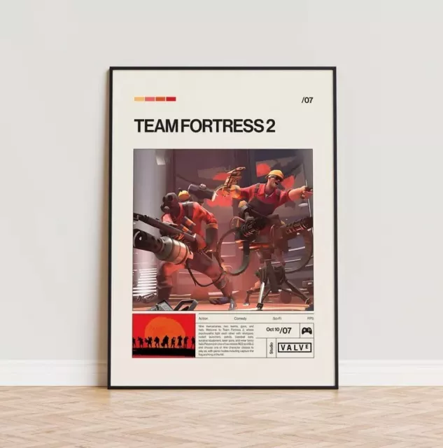 Team Fortress 2 Poster, Video Game Poster, Minimalist Game Print ...