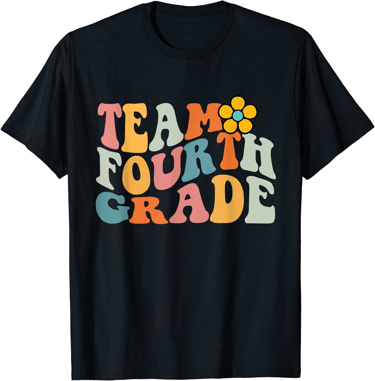 Team Fourth Grade Groovy Wavy, 4th Grade Back to school T-Shirt ...