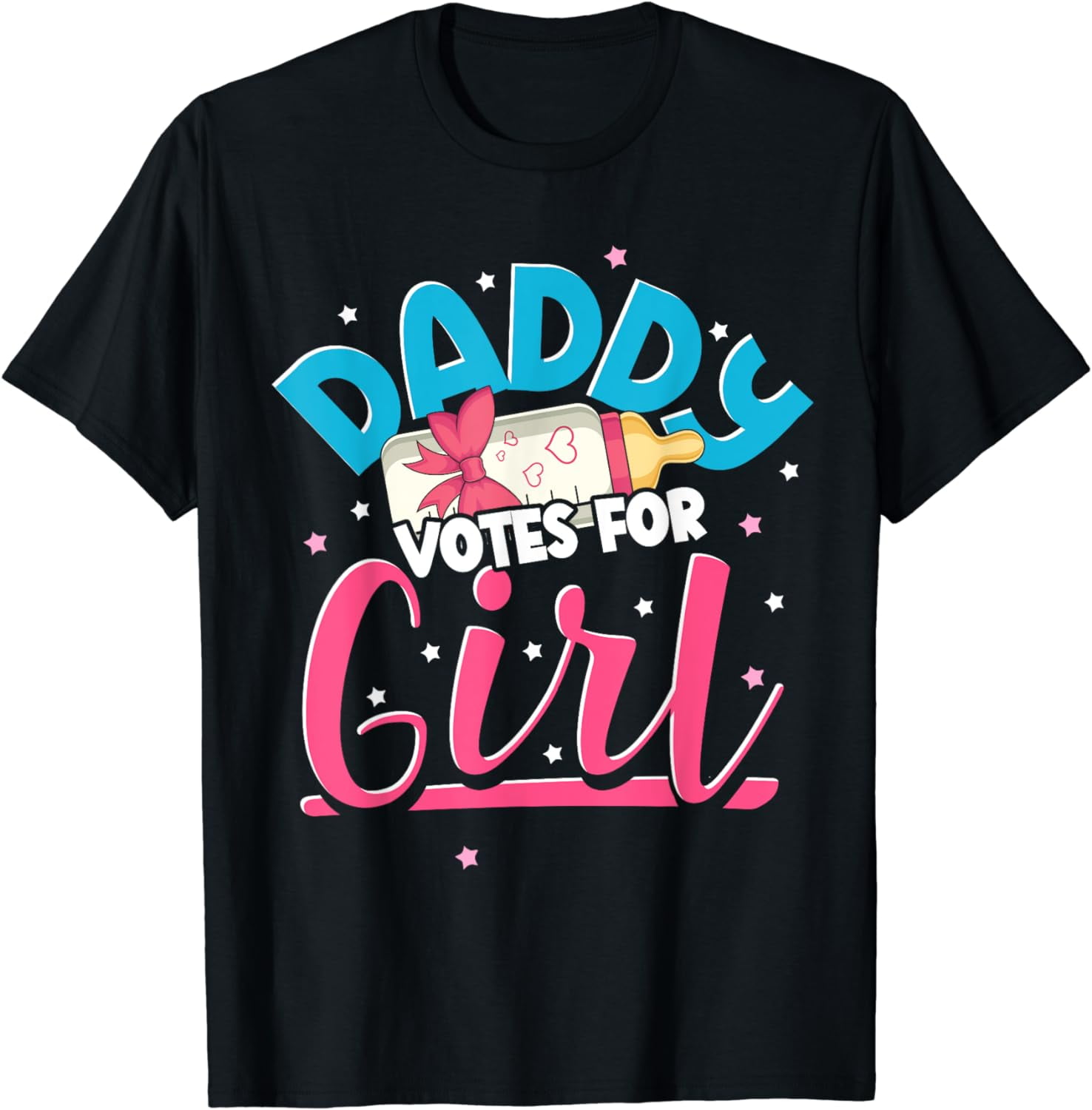 Team Girl Daddy Baby Shower Future Dad Gender Reveal Party T-Shirt ...