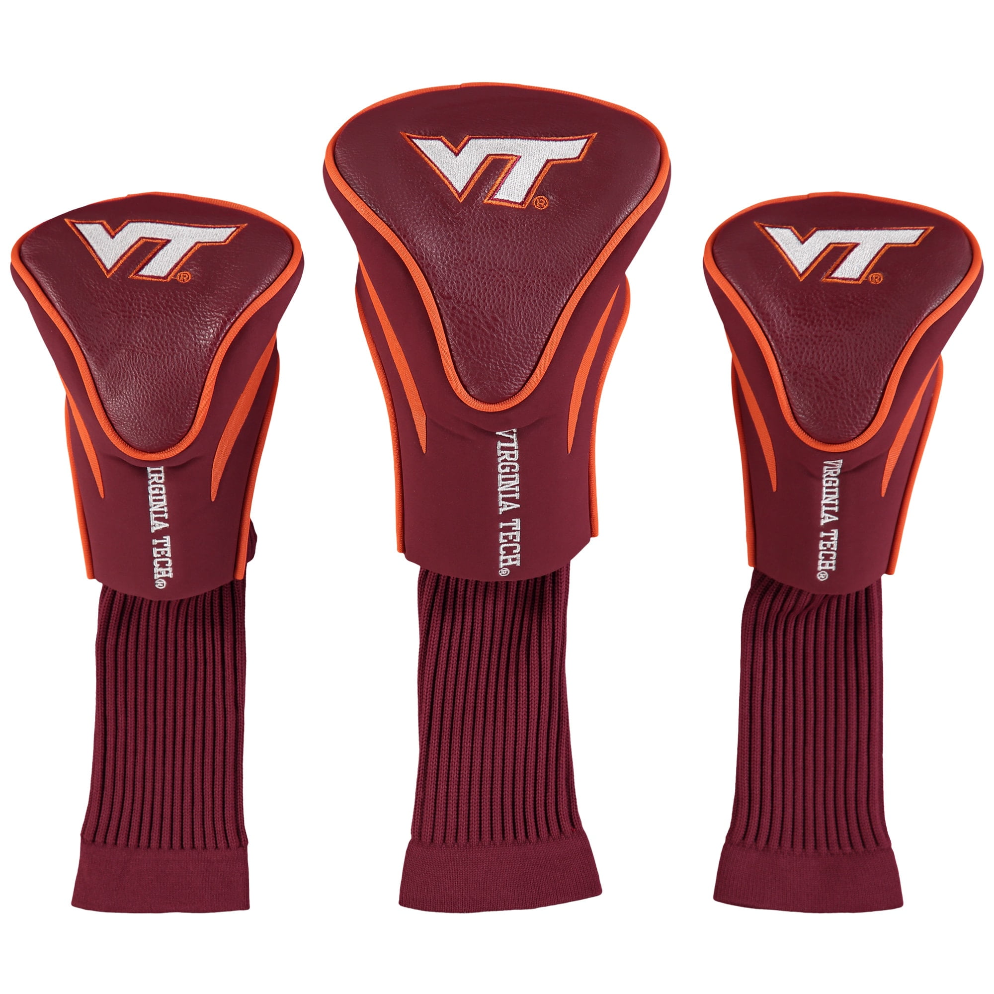 Virginia Tech Hokies 3-Pack Contour Golf Club Head Covers - Walmart.com