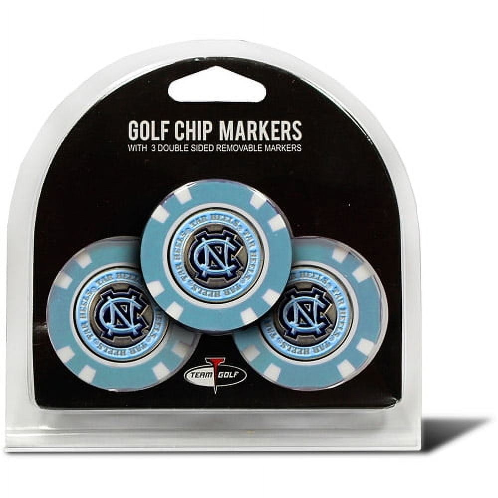 Team Golf NCAA North Carolina Tar Heels 3 Pack Golf Chip Ball Markers ...