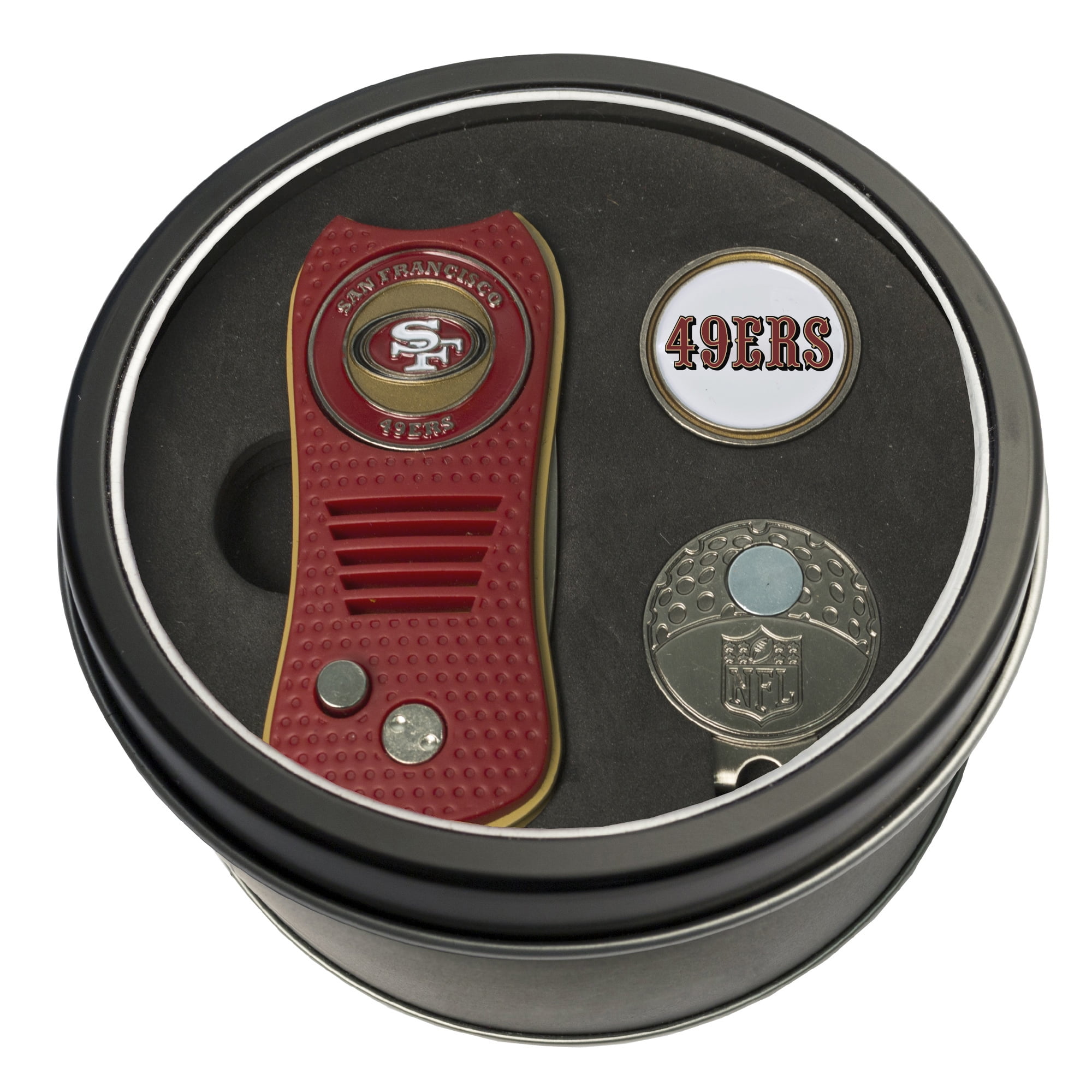 Team Golf NFL SAN FRANCISCO 49ERS Tin Gift Set with Retractable Divot ...