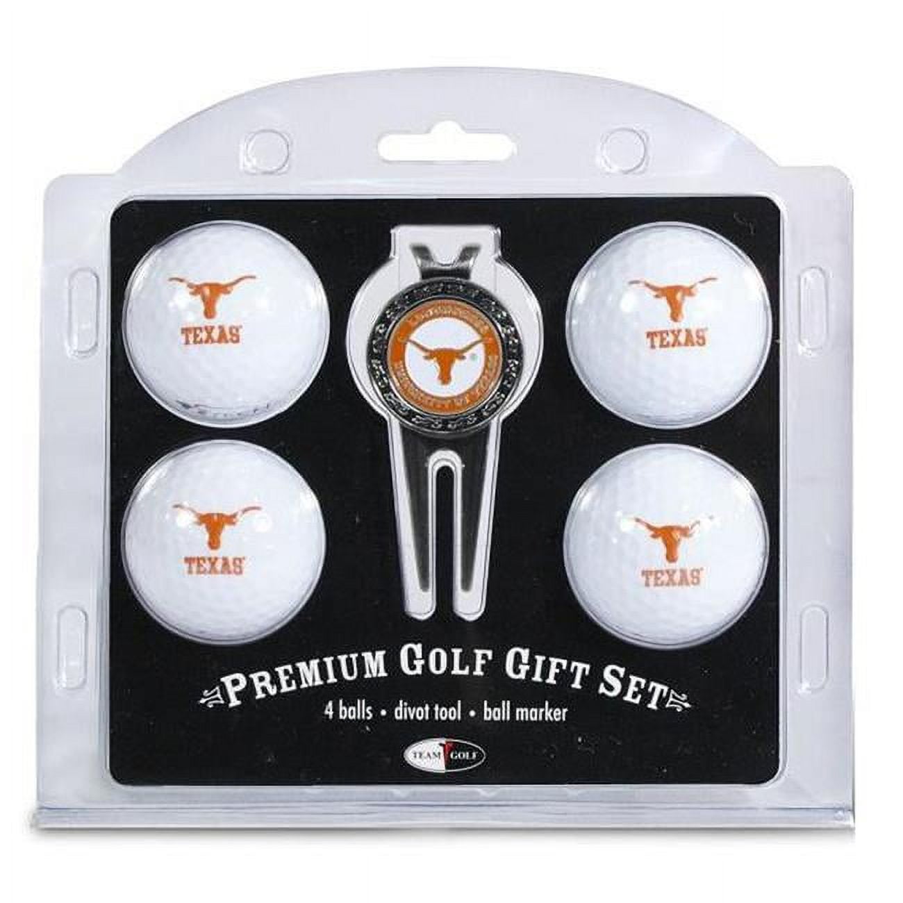 Team Golf Texas Longhorns Pack of 4 Golf Balls and Divet Tool Gift Set ...